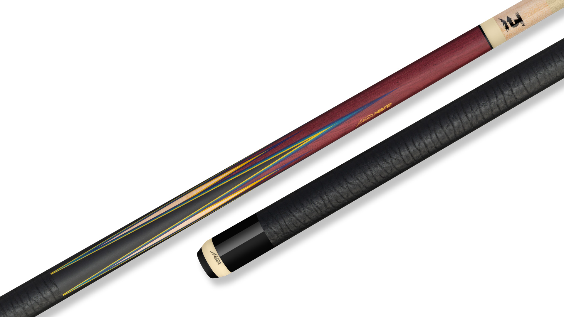 Pool Cue Predator 8 Point Sneaky Pete SP8 BC Purple Heart/Curly Points ...